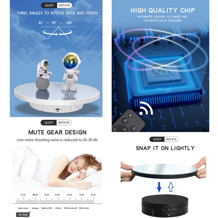 22cm Mirror Electric Rotating Display Stand Live Video Shooting Props ...