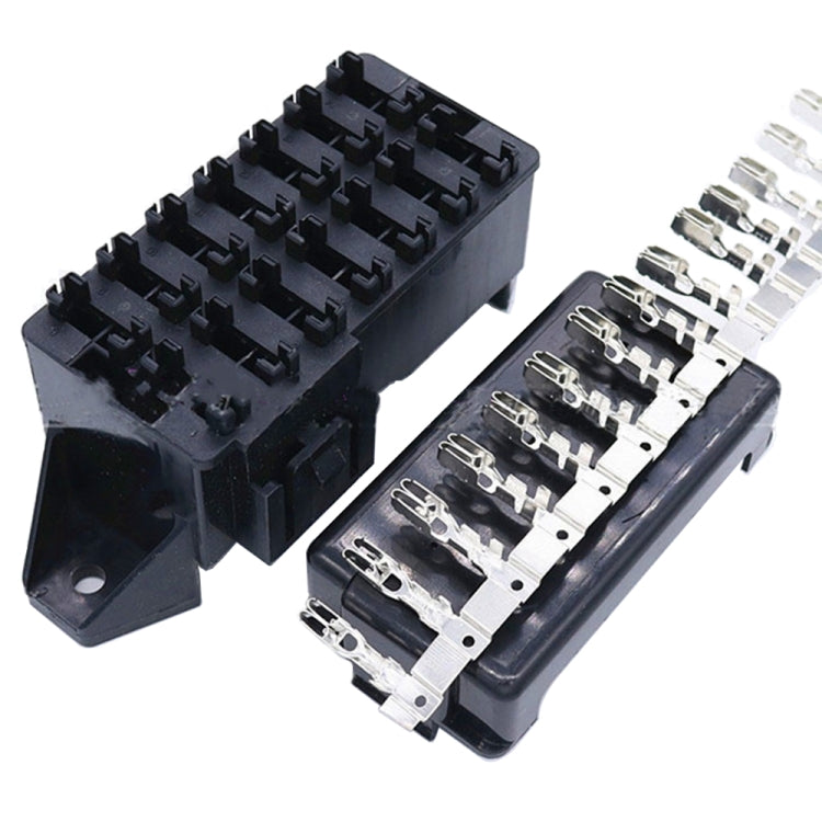 BX2141A-1 Car Modified Multi-Way Fuse Box 14 Ways Dual Row Fuse Holder ...