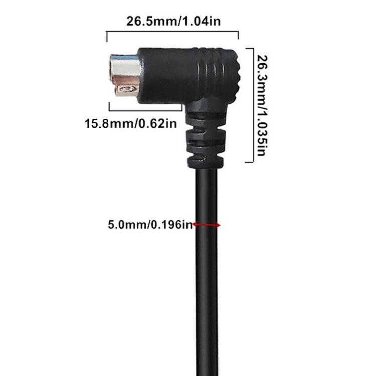 Mini DIN 7 Pin S-Video Core Audio / Video Cable, Length:0.5m(Elbow to ...