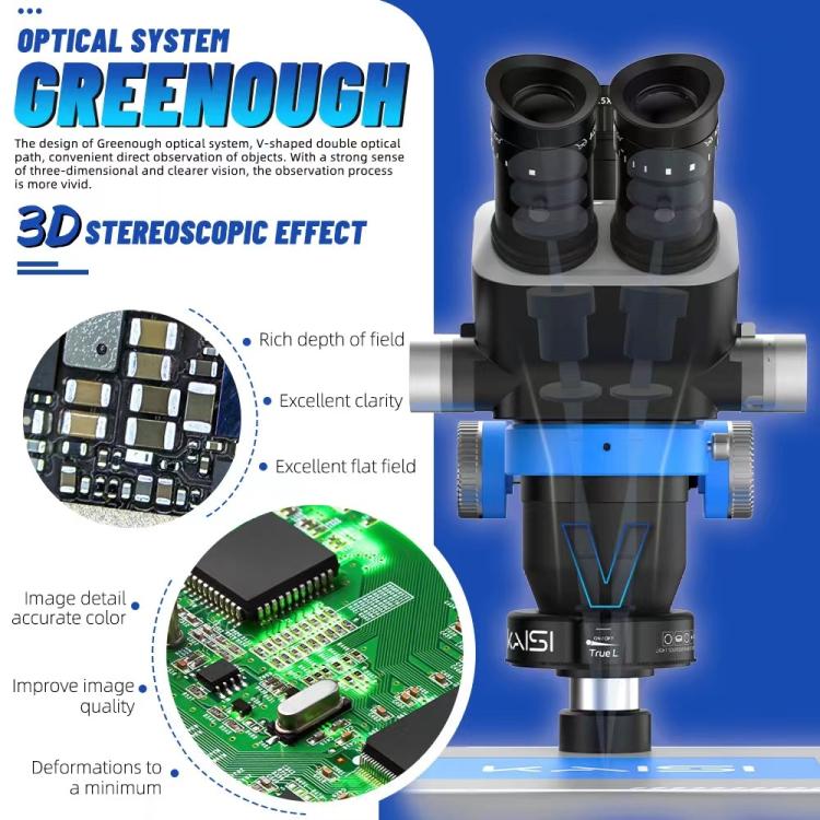 Kaisi S8 6.7-52X Zoom Trinocular Stereo Microscope Set – Maverick Sales