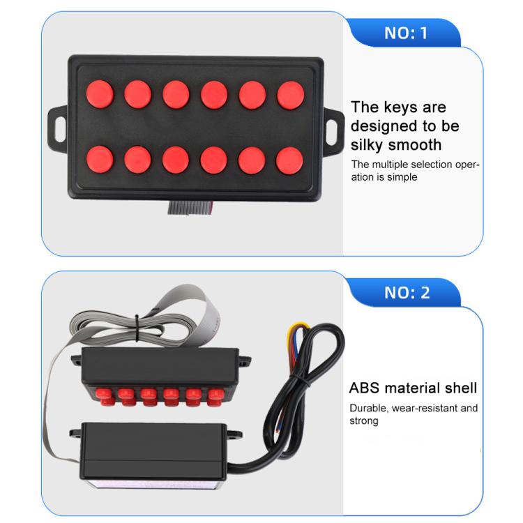 12V / 24V Universal Car Horn Controller 12 Sound Effects Sound Control ...