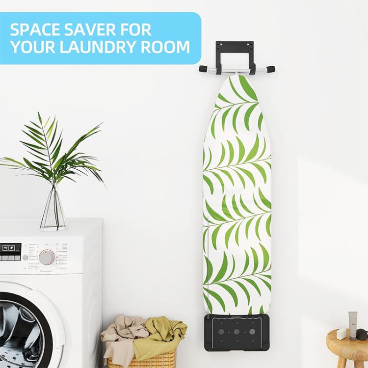 Wall Mounted Ironing Board Bracket Adjustable Ironing Board Hanger(Bla ...