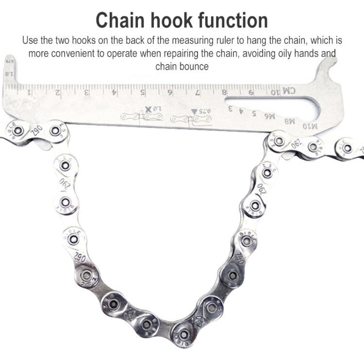 BIKERSAY BT035S Bicycle Chain Wear Checker MTB Chains Gauge Measuremen ...