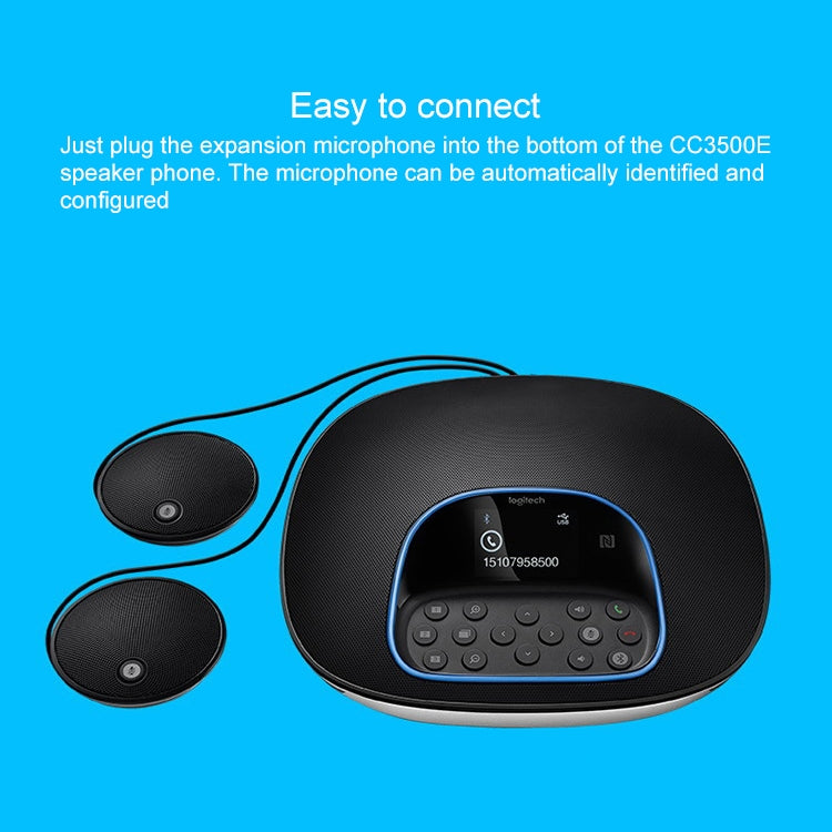 Logitech CC3500e Extended Microphone STMP100 Conference System Omnidir ...
