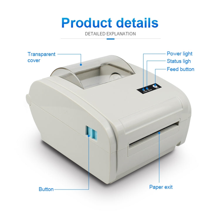 POS-9210 110mm USB POS Receipt Thermal Printer Express Delivery Barcod ...