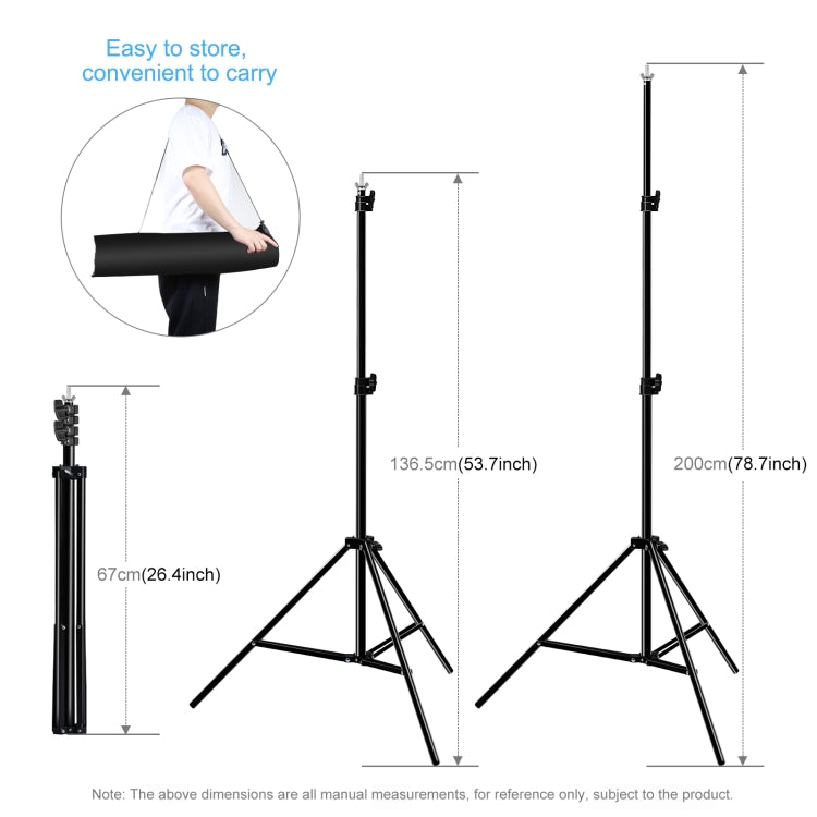 2 x 3m Photo Studio Background Support Stand Backdrop Crossbar Bracket ...