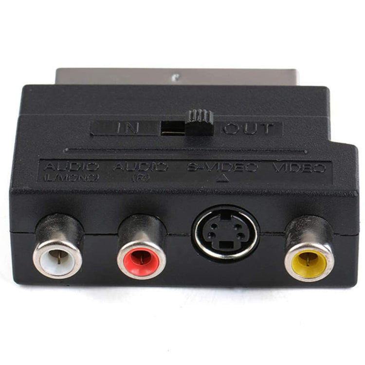Scart Male to Female with Composite AV + S-Video Sockets(Black ...