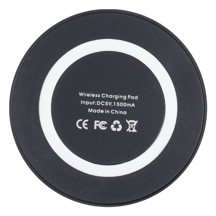 5W Universal QI Standard Round Wireless Charging Pad (Black + White ...