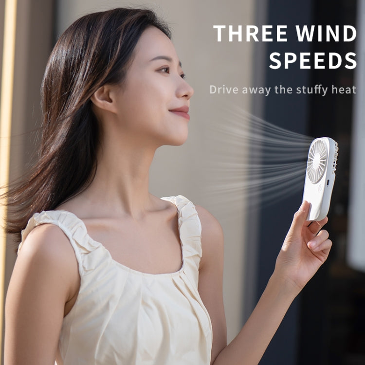 F11 Portable Rechargeable Hanging Neck Fan Cooling Handheld Fan 3 Spee ...