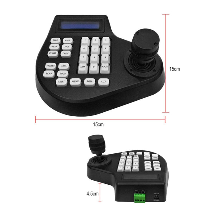 8003H Analog Coaxial Dome Control Keyboard RS485 PTZ, Specification:2 ...