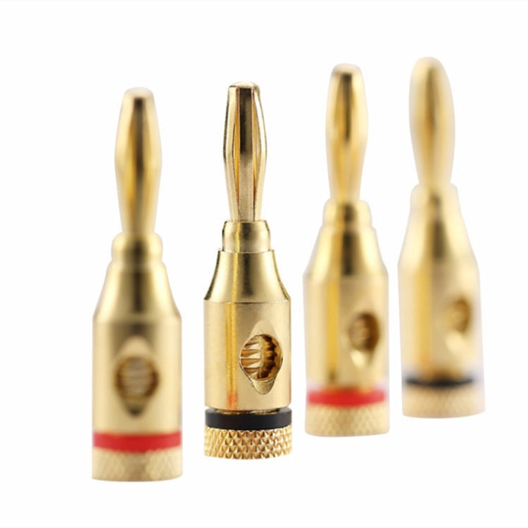 20 PCS 4mm Gold-Plated Banana Head Audio Plug Socket Speaker Cable Con ...