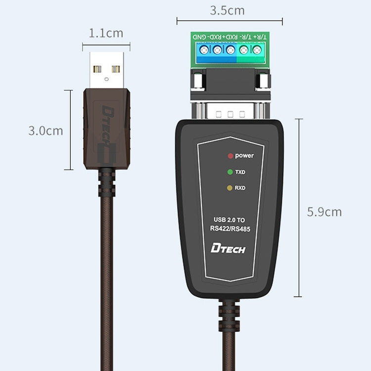 DTECH DT-5019 USB to RS485 / RS422 Conversion Cable, FT232 Chip, Lengt ...