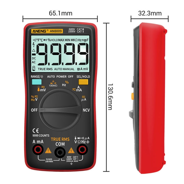 ANENG AN8009 NVC Digital Display Multimeter, Specification: Standard(B ...
