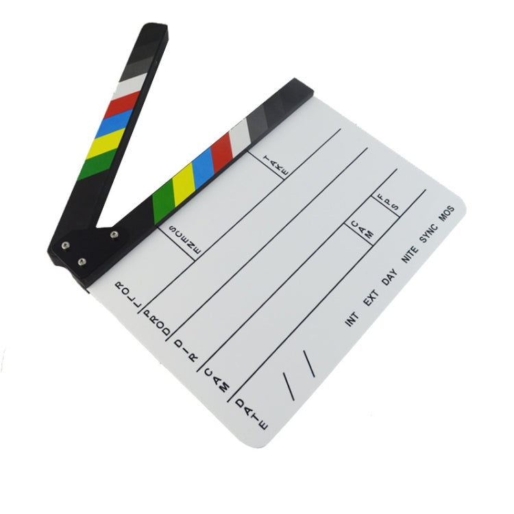 30 X 25cm English Colorful Acrylic Clapperboard TV Film Movie Clapper ...