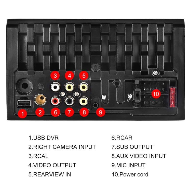 7622C 6.2 inch Dual Spindle HD Car Universal MP5 Carplay Player, Style ...