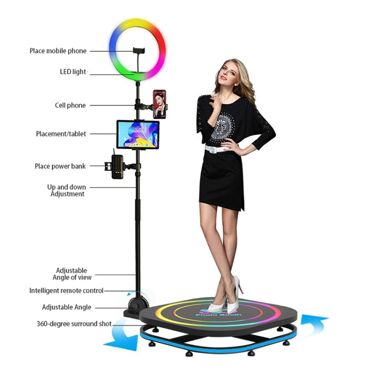 70cm Square 360 Photo Booth Electric Rotating Small Stage For Parties ...