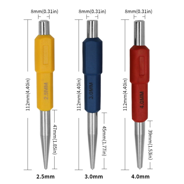 High Hardness Cylindrical Center Punch Drilling Positioning Tools(3pcs ...