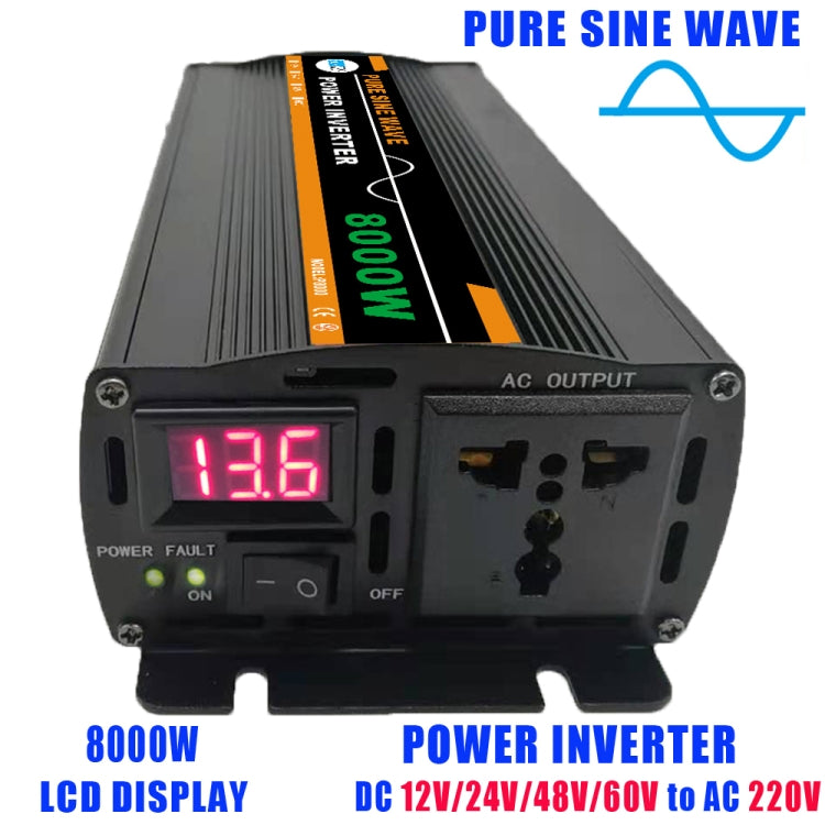 8000W (Actual 1300W) 12V to 220V High Power Car Sine Wave Inverter Pow ...