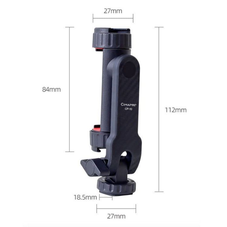 Cimapro Swivel Cold Boot Camera Phone Mount Bracket External Tripod(Bl ...