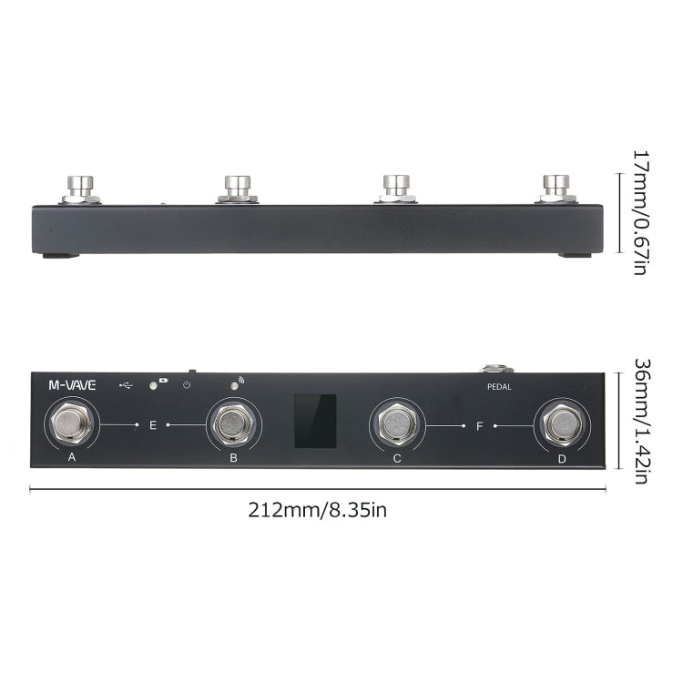 M-VAVE MIDI Bluetooth Controller MIDI Pedal Page Turner Multifunctiona ...