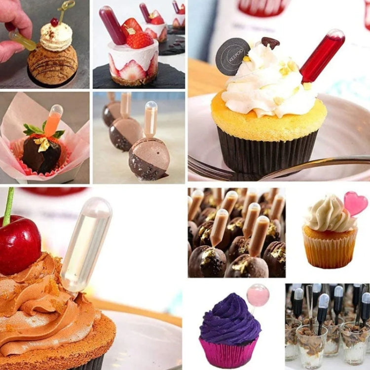 50pcs /Pack 4ml Jam Injection Baking Straw Disposable Plastic Dropper ...
