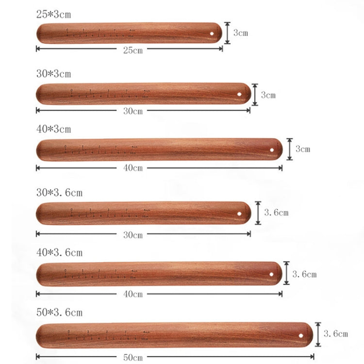 30x3.6cm Home Wooden Rolling Pin Nonstick Red Sandalwood Rolling Stick ...