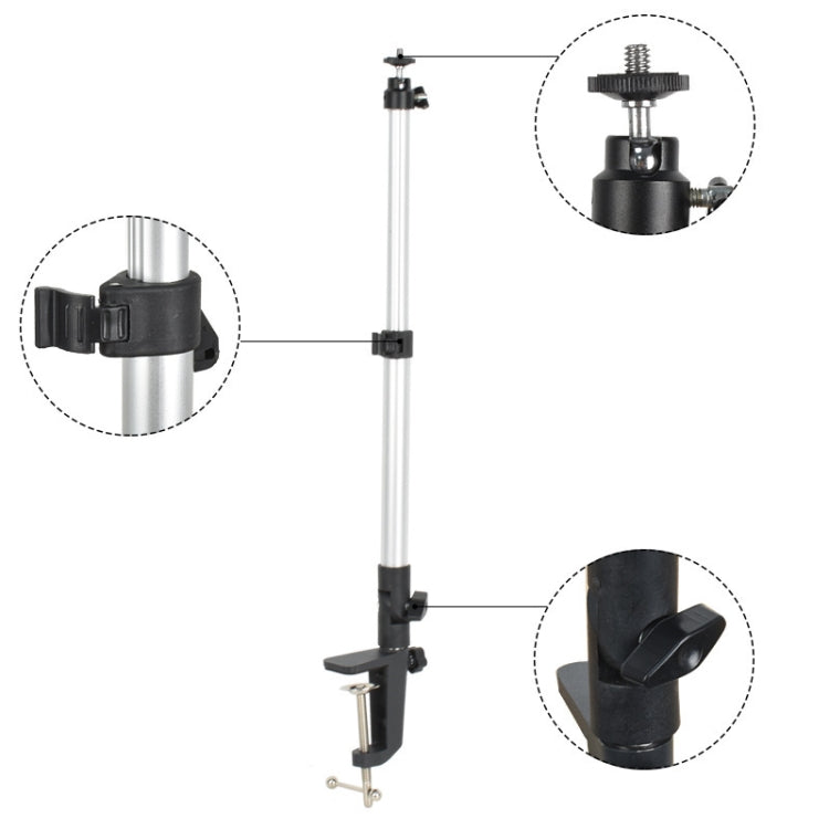 Aluminum Tube Cell Phone Live Streaming Telescopic Pole Desktop C-Clip ...