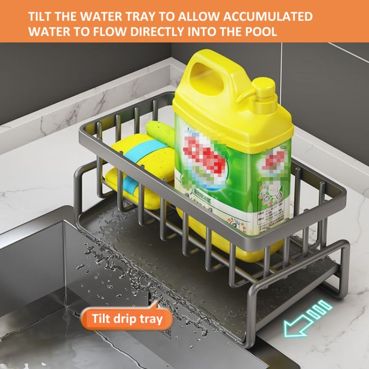 Kitchen Sink Multifunctional Drain Rack Sponge Rag Storage Shelf With ...