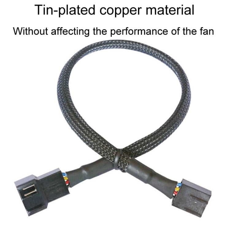 0.27m Computer PWM Temperature Control Cooling Fan Extension Cable Cha ...