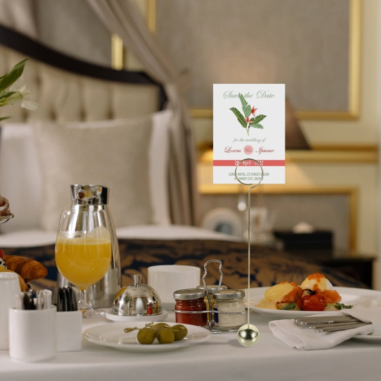 Hotel Stainless Steel Table Number Plate Restaurant Wedding Menu Holde ...