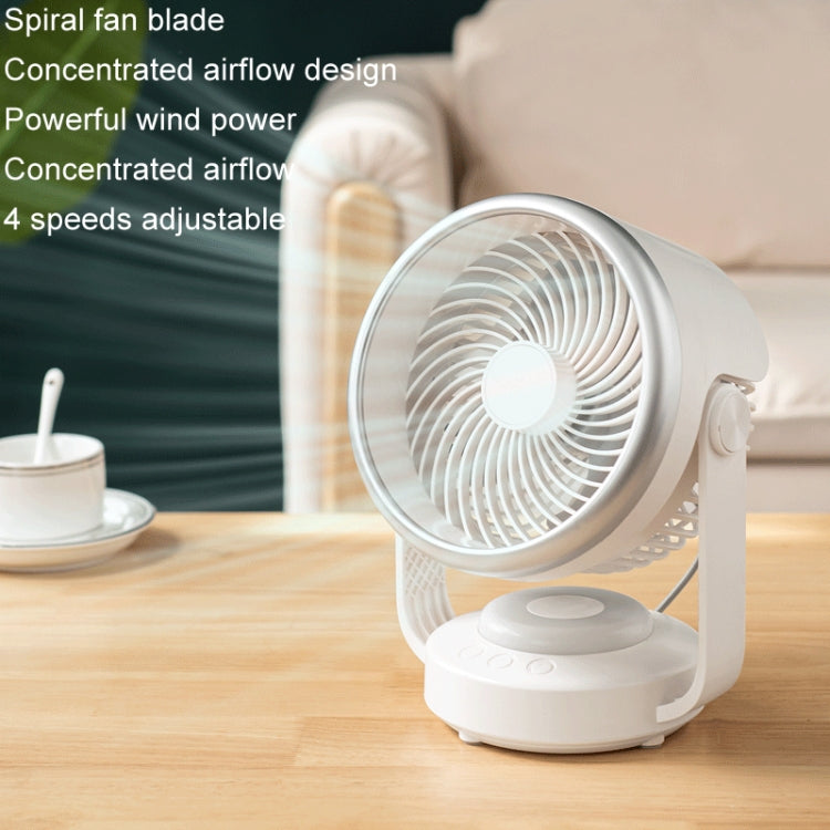 Air Circulation Fan Automatic Oscillating Head Desktop Fan With LED Li ...