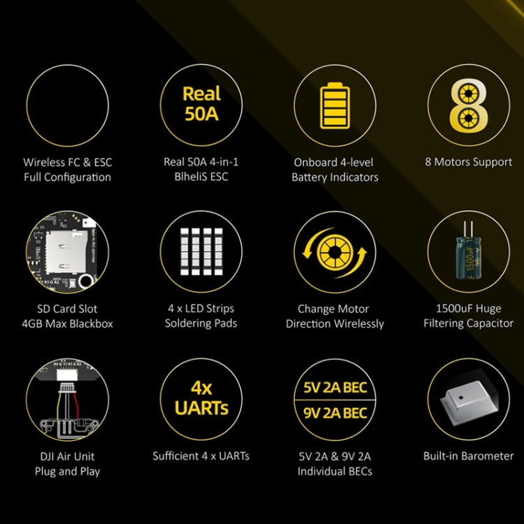 SpeedyBee BLS 50A 4-in-1 ESC 3-6S Lipo Barometer For RC Drone ...