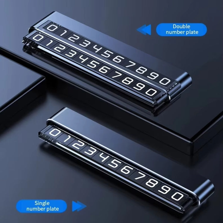 Metal Hidden Temporary Parking Number Plate Ornaments, Color: Dual Num ...