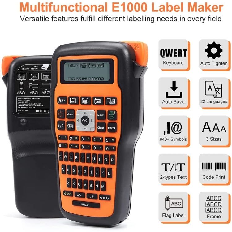 Phomemo E1000 Handheld Industrial Label Maker Thermal Transfer Printer ...