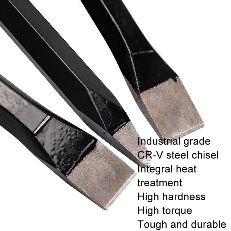 MYTEC Upgraded Tip 300mm Forged Hexagonal Rod Chisel Big Top Cap Indus ...