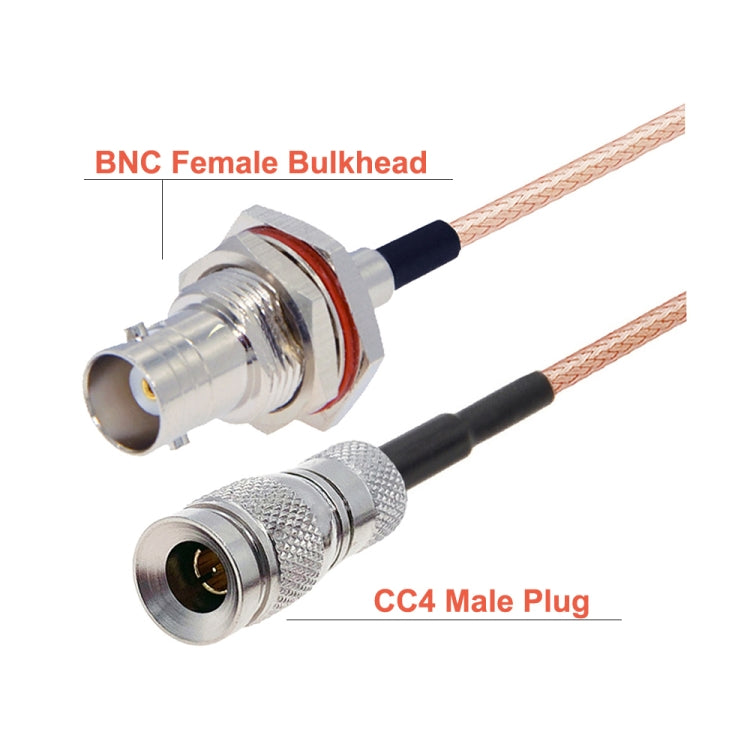 30cm CC4 Male To BNC Through Wall Waterproof Female Cable RG179 RF Ada ...