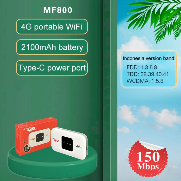 MF800 4G Mobile WiFi Portable SIM Card Router(Indonesia Version ...