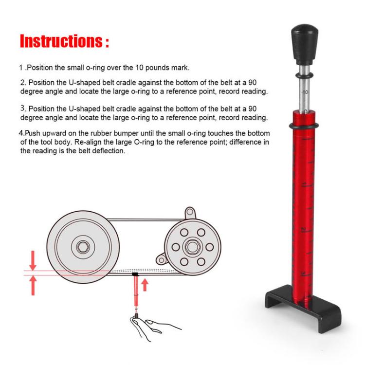 Motorcycle Belt Tension Test Tool For Belt Replacement / Adjustment Or ...