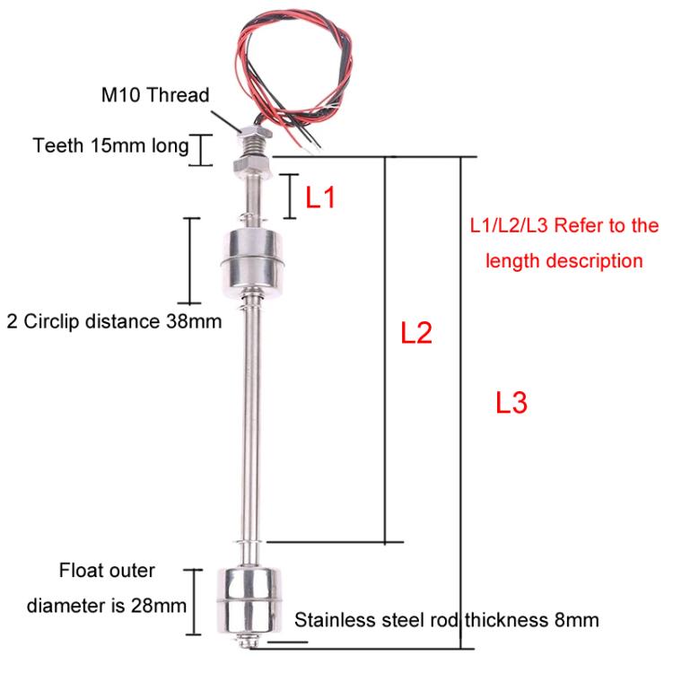 20W / 0.5A / 0-220V High Temperature Resistant Float Water Level Switc ...