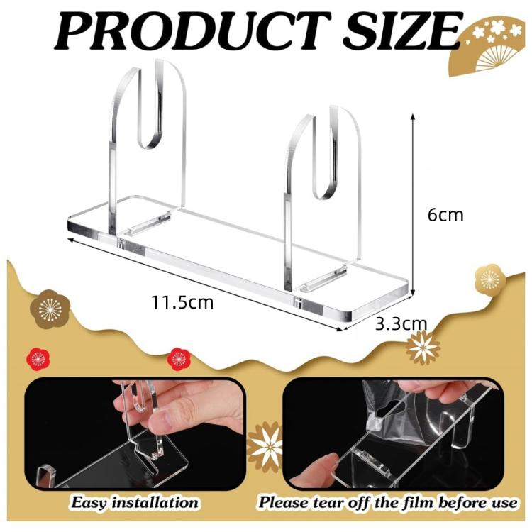 Acrylic Folding Fan Display Stand, Specifications: 3pcs /Pack ...