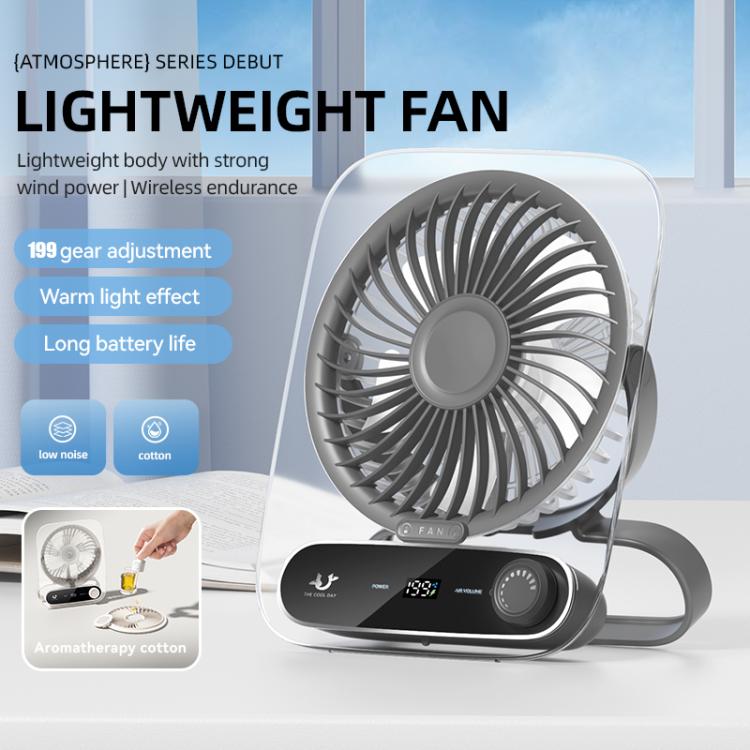 199-speed Desktop wall-mounted Fan With Handle & Light Built-in Aromat ...