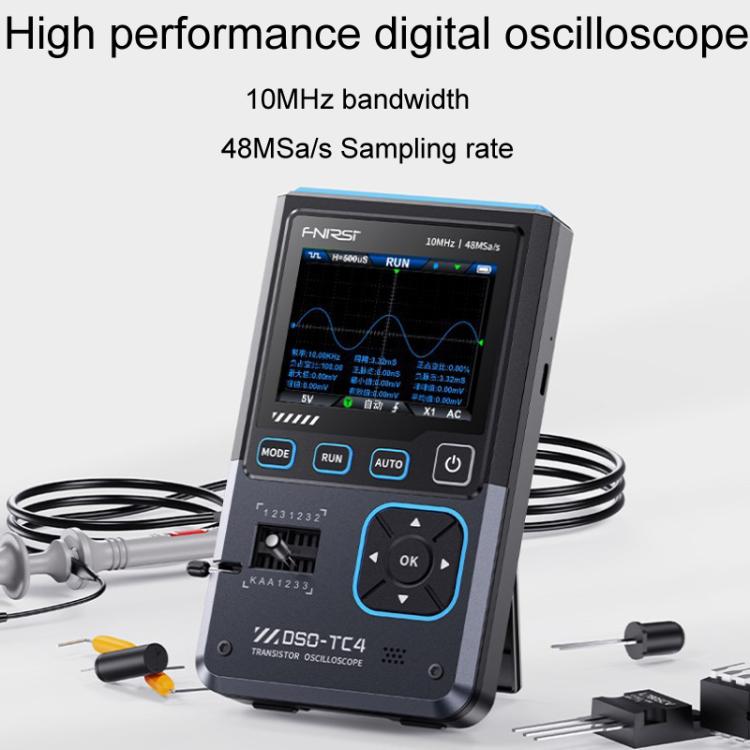 FNIRSI DSO-TC4 3 In 1 Oscilloscope Transistor Tester Signal Generator ...
