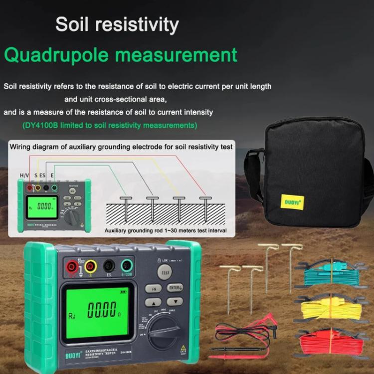 DUOYI Digital Ground Resistance Meter Tester, Model: DY4100B – Maverick ...