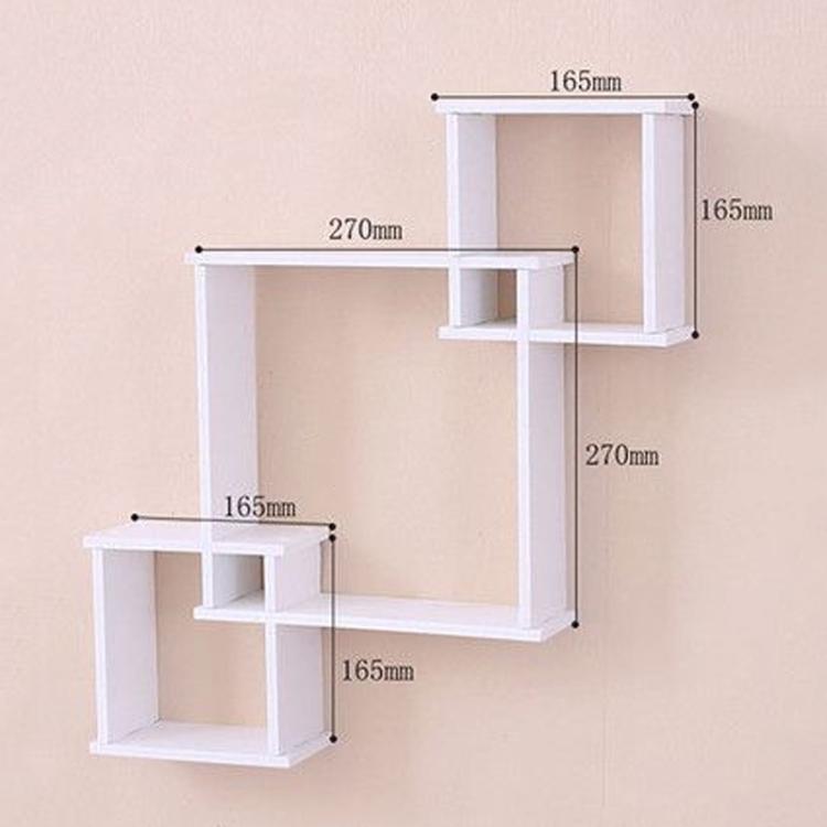Wall Shelf 3 Square Rack Simple Display Rack Background Wall Decoratio ...