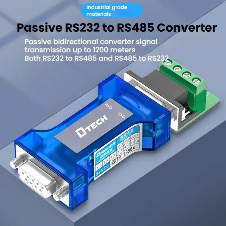 DTECH RS232 To RS485 Bi-Directional Converter With Surge & Transient P ...