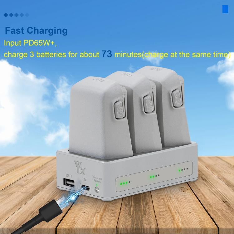 For DJI Flip YX 3-Way Charger Bidirectional Battery Management System ...