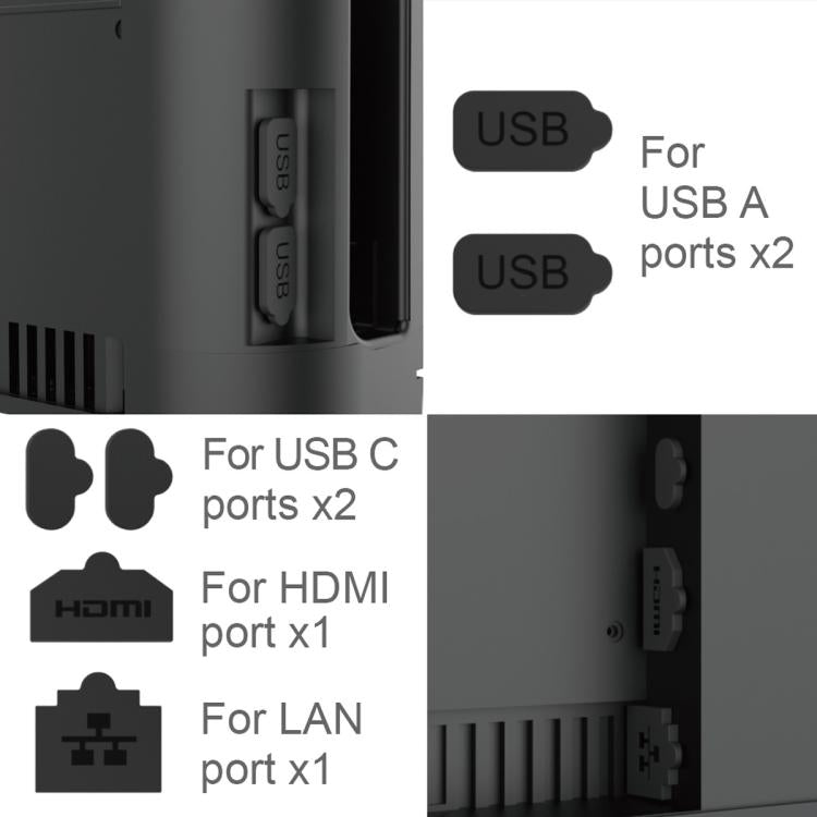 For Nintendo Switch 2 IPega 6-In-1 Precision Dust Plugs Set Multi-Port ...