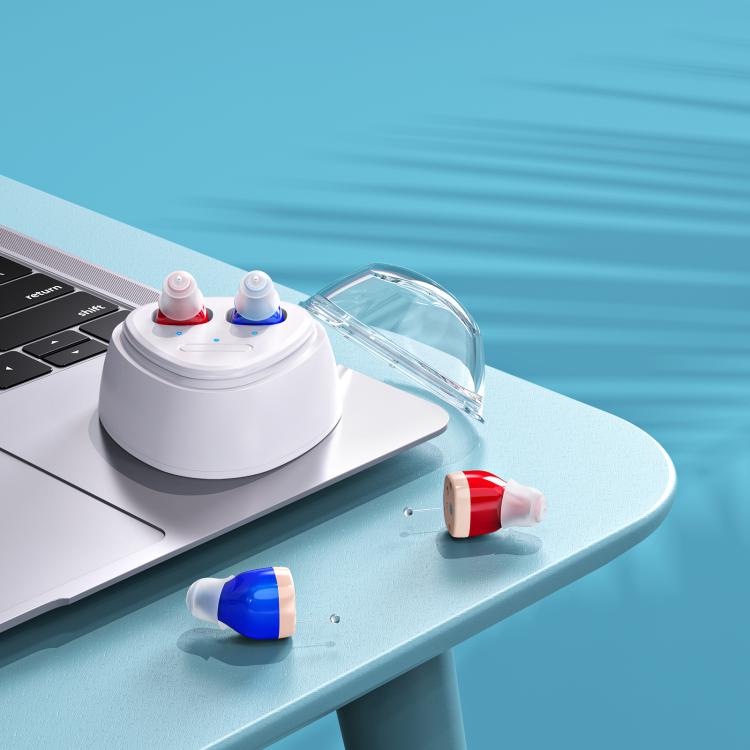 Ultra-Compact In-Ear Invisible Hearing Amplifier With Charging Case Fo ...