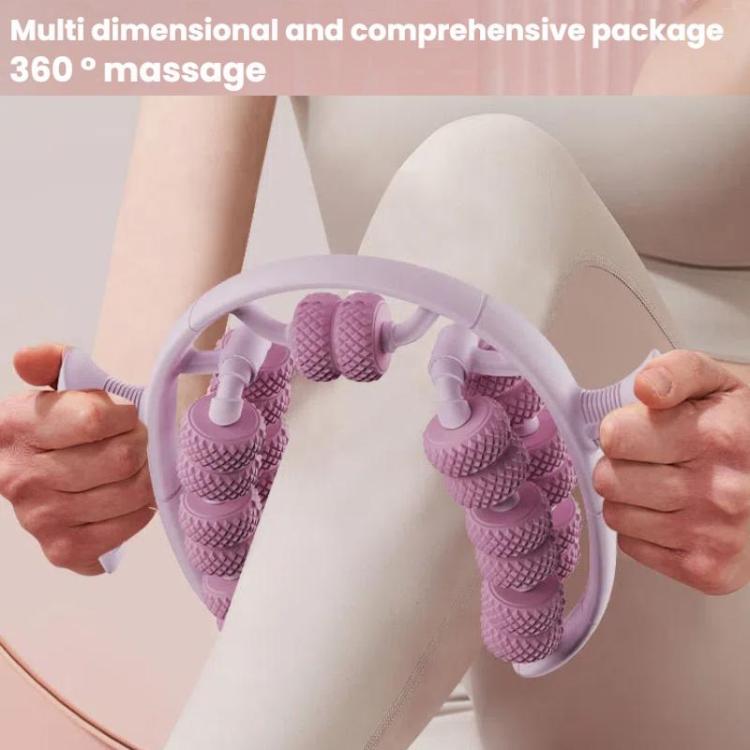 26 Rounds Dual Row Circular Leg Slimming Clamp Arm Massager(Purple ...