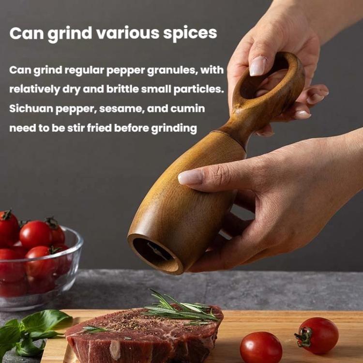 Single 7 Inch Manual Acacia Wood Ceramic Core Grinder Multi Purpose Gr ...